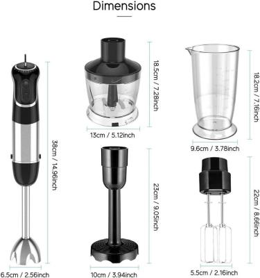 China 5 In 1 Stick Hand Blender Stainless steel Body With Variable Speeds for sale