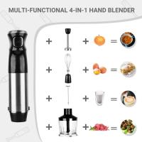 China 4 Blades Stick Hand Blender 5 Attachments Included For Household for sale
