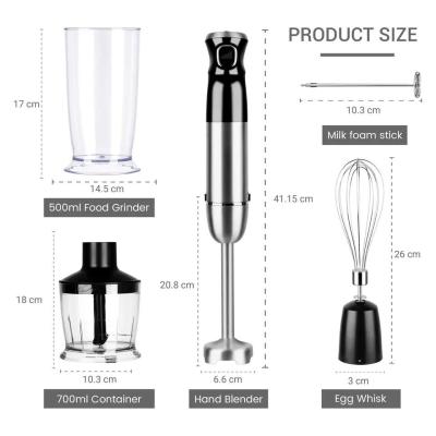 China 4 Blades Stick Hand Blender 5 Attachments Included For Household for sale