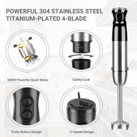 China 4 Blades Stick Hand Blender 5 Attachments Included For Household for sale