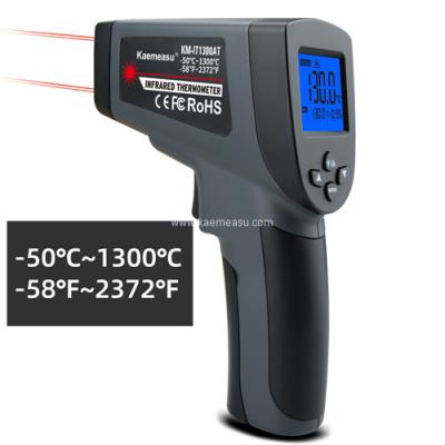 China Kaemeasu 1300℃ High Temperature Infrared Thermometer Gun with 12:1 Distance Ratio and Data Storage -50 to 1300°C Range for sale