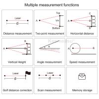 China Kaemeasu Multifunction Laser Distance Meter 6X Golf Rangefinder 1000m Hunting Ruler with Magnet Adsorption for sale