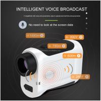 China Golf Laser Rangefinder 6.5X Magnification 1500m Touch Screen Voice Broadcast Slope Switch USB Charge for sale