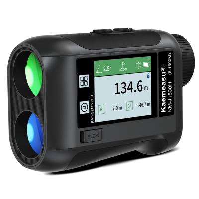 China 1500m Laser Rangefinder Monocular 6.5X Magnification Golf Hunting Distance Meter with Slope Switch USB Rechargeable for sale