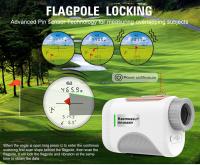 China Mini Golf Rangefinder 1000m Laser Distance Meter 6.5X Magnification Slope Golf Launch Monitor for sale