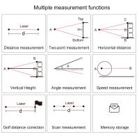 China Digital Laser Golf Rangefinder 800m 6X Magnification Slope Switch Speed Measurement for sale