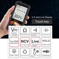 China Big screen Auto Ranging Touch Digital Multimeter True RMS Digital Multimeter AC DC Voltage Mini Pocket Multimetro for sale
