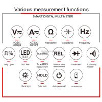 China 6000 Counts True RMS Digital Multimeter AC DC Voltage Current Resistance Capacitance 750V 10A for sale