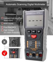 China Mini Portable Digital Multimeter 1000V DC 10A AC Auto Range True RMS NCV Tester for sale
