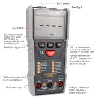 China 6000 Counts Auto Range Digital Multimeter 1000V DC 750V AC Portable Electric Tester for sale
