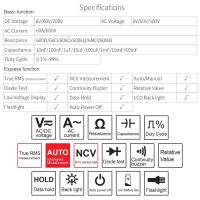 China KM-CM21E Intelligent Digital Clamp Meter 1000V True RMS Multimeter with NCV Detection 6000 Counts for sale
