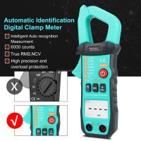 China 600A True RMS Digital Clamp Meter with Auto-range Voltage, NCV Detection and 1kHz Frequency Measurement - KM-CM21E Model for sale