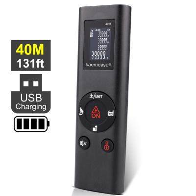 China 40m Mini Handheld USB Rechargeable Laser Distance Meter 100×32×12.6mm High Precision Infrared Electronic Ruler for sale