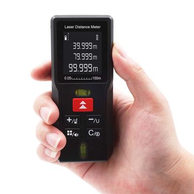 China Handheld Laser Distance Meter 40-100m Range ±2.0mm Accuracy Portable Digital Rangefinder with Area Calculation for sale