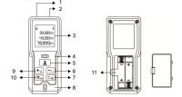 China Handheld Laser Distance Meter 40-100m Range ±2.0mm Accuracy Portable Digital Rangefinder with Area Calculation for sale