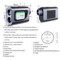 China Multifunctional Laser Rangefinder 6.5X 1200m Data Broadcast Touch Screen for Golf Hunting for sale