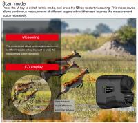China Digital Laser Tape Measure Rangefinder 1000m 6.5X Magnification for Hunting Golf Construction for sale