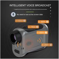 China 6.5X Golf Laser Rangefinder 600m LCD Touch Screen Slope Switch Hunting Telescope for sale