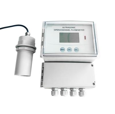 China Parshall Flume Open Channel Ultrasonic Flow Meter 24VDC 4m Range for sale