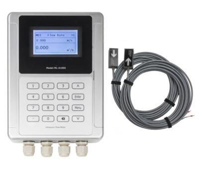 China IP68 Clamp On Ultrasonic Flow Meter Velocity 0.03m/s to 12m/s Pipe Size DN25 to DN1200 for sale