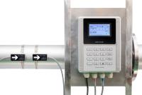 China Waterproof Transit Time DN1200 External Pipe Ultrasonic Flow Meter 4-20mA RS485 for sale