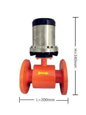 China Anti Alkali IP65 DN100 Wastewater Magnetic Flow Meter for sale