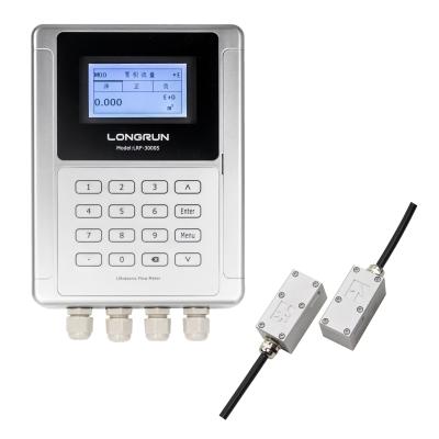 China Back Lit LCD Display RS232 RS485 Fixed Ultrasonic Flow Meter for sale