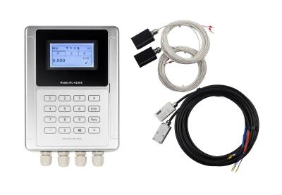 China Wall Mounted Clamp On Ultrasonic Flowmeter ML-6100S DN25-DN1200 4-20mA for sale