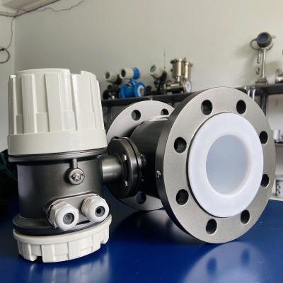 China TriCover and ANSI Flanges Magnetic Water Flow Meter DN200mm RS485 4-20mA for sale