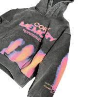 China Streetwear 500gsm Grey Sublimation Hoodie DTG Digital Printing Stone Acid Washed Hoodie for sale