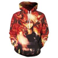 China Graphic Sublimation Print Hoodie Anime Woven Plain Dye Sublimation Sweatshirts for sale