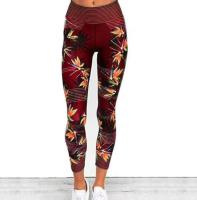 China High Waisted Custom Printed Leggings Sublimated Tights Breathable for sale