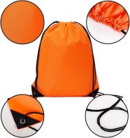 China Custom Logo Printed Calico Drawstring Backpack for sale
