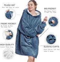 China Various Colors Hooded Wearable Blanket As Birthday Gifts For Women for sale