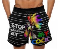 China OEM Service Custom Printed Beach Pants Polyester Swim Trunks Quick Dry For Men for sale