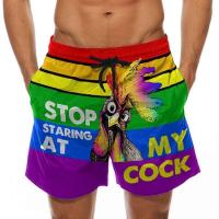 China OEM Service Custom Printed Beach Pants Polyester Swim Trunks Quick Dry For Men for sale