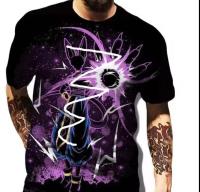 China Anime Goku Sublimation Printed T Shirts Short Sleeve Patterned Clothes for sale