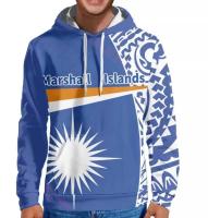 China Marshall Island Flag Custom Sublimation Hoodie Sweater Polynesian Oversized for sale