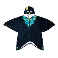 China Pentagram Flannel Hoodie Blanket Colorful Cape Air Conditioning Custom Print Oodie for sale