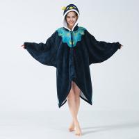 China Pentagram Flannel Hoodie Blanket Colorful Cape Air Conditioning Custom Print Oodie for sale