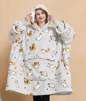 China 100% Polyester Fleece Oversized Hooded Blankets  Unisex Ultra Comfortable for sale