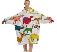 China Winter Oversized Hooded Blankets With Sleeves Fleece Sample Available for sale