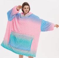 China Custom Print Wearable Oversized Hooded Blankets Luxury Colorful for sale