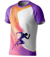 China 100% Polyester Full All Over Sublimation Printed T Shirts Running Sport Tshirt Quick Dry for sale