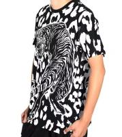 China New Design Fashion Leopard Pattern All Over Sublimation T Shirt Crew Neck Casual for sale