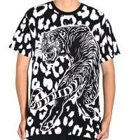 China New Design Fashion Leopard Pattern All Over Sublimation T Shirt Crew Neck Casual for sale