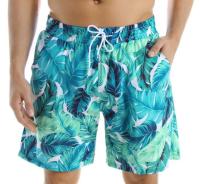 China Digital Print Quick Dry Mens Swimming Trunks for sale
