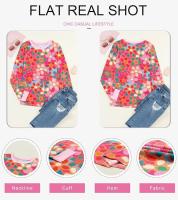 China Casual Polka Dots Tops Crewneck Long Sleeve Shirts Lightweight Loose Sweatshirts for sale