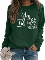 China Funny Letters Printed Casual Loose Sublimation Pullover Sweater Print On Demand OEM for sale