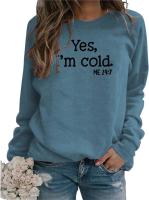 China Funny Letters Printed Casual Loose Sublimation Pullover Sweater Print On Demand OEM for sale